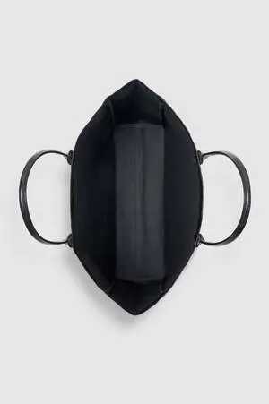 ANINE BING Leo Coated Canvas Tote Bag - Black