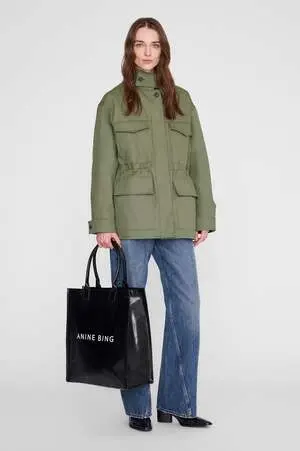 ANINE BING Leonie Coated Canvas Tote
