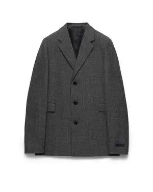 Prada Single-breasted Wool Jacket - Grey