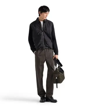 Prada Wool And Re-nylon Gabardine Cardigan