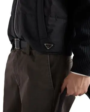 Prada Wool And Re-nylon Gabardine Cardigan