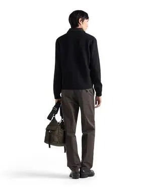 Prada Wool And Re-nylon Gabardine Cardigan