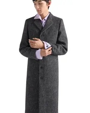 Prada Single-breasted Wool Blend Coat