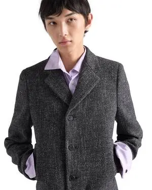 Prada Single-breasted Wool Blend Coat