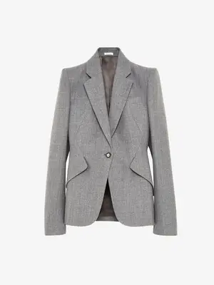 Alexander McQueen Wool Pinstripe Single-breasted Jacket - Grey