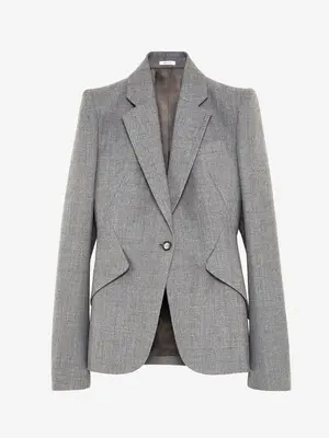 Alexander McQueen Wool Pinstripe Single-breasted Jacket - Grey