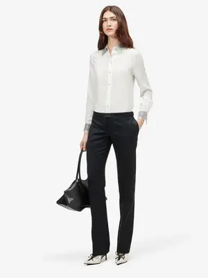 Alexander McQueen Floral Lace Detail Shirt - Ivory