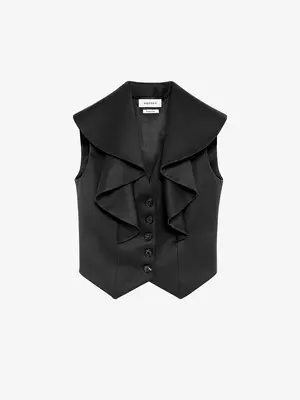 Alexander McQueen Waterfall Collar Tailored Waistcoat