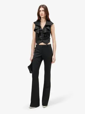 Alexander McQueen Waterfall Collar Tailored Waistcoat