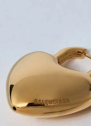 Balenciaga Heart Shaped Lock Earrings