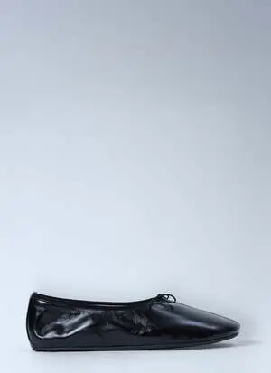 Phoebe Philo Gathered Flat Shoes - Black