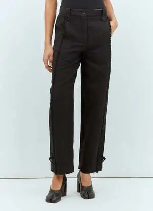 GANNI Tweed Suiting Pants - Black