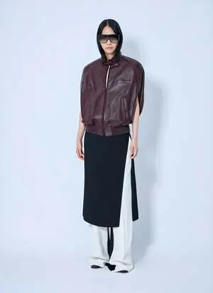 Phoebe Philo Cape Leather Bomber Jacket