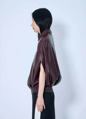 Phoebe Philo Cape Leather Bomber Jacket