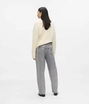 Karl Lagerfeld Coated Python Barrel-leg Jeans