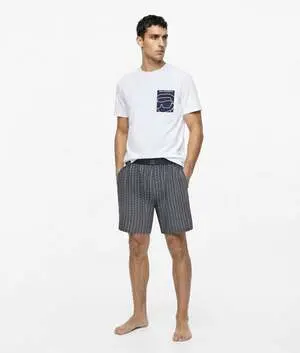 Karl Lagerfeld Ikon Short Pajama Set - Peacoat