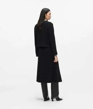 Karl Lagerfeld Faux-pearl Midi Knitted Skirt