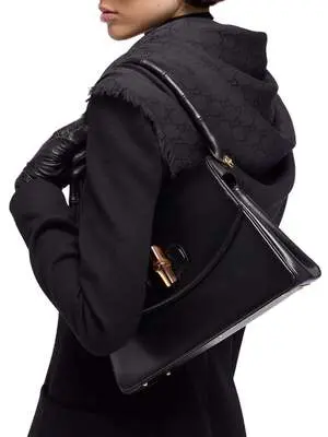 Gucci Gg Wool Silk Jacquard Cape