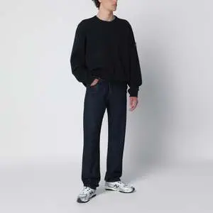 Stone Island Navy Crewneck Sweatshirt In Cotton - Blue
