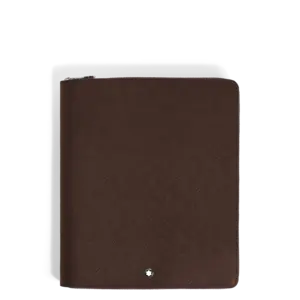 Montblanc Large Notebook Holder With Zip In Sartorial Leather - Ebony