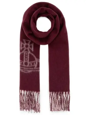 VIVIENNE WESTWOOD Reversible Wool Scarf Red