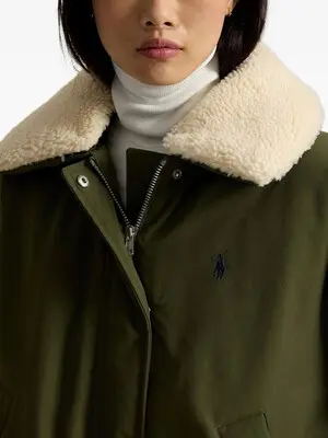 Polo Ralph Lauren Shearling Collar Windbreaker Jacket - Green