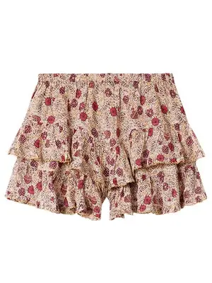 MARANT ETOILE Jocadia Tiered Floral Shorts