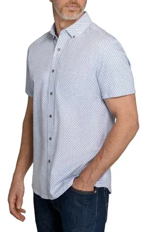 W.R.K Raindrop Reworked Short Sleeve Button-up Shirt