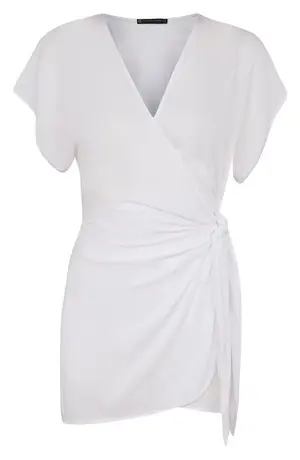 VIX PAULA HERMANNY Emily Cover-up Wrap Dress - Off White
