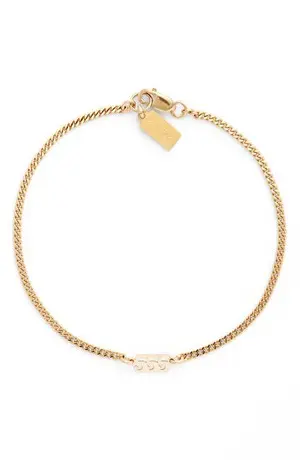 SET & STONES 24k Gold-plated Angel Numbers Bracelet - Gold/555