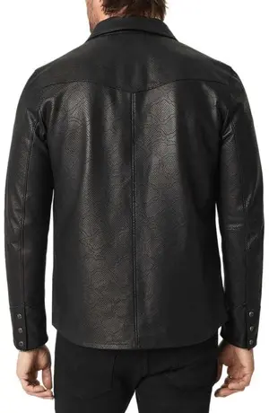 John Varvatos Sage Leather Shirt Jacket
