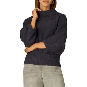 Wit & Wisdom Wit & Wisdom Dolman Sleeve Bouclé Sweater Blue Charcoal