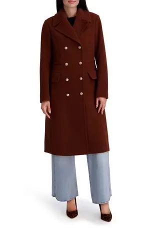 KENNETH COLE Double-breasted Twill Coat - Toffee