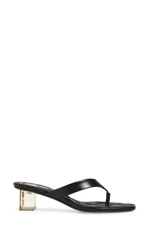 Saint Laurent Plexiglas Cassandre Heel Flip Flop - Nero