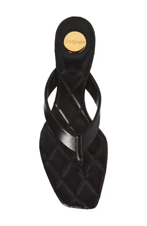 Saint Laurent Plexiglas Cassandre Heel Flip Flop - Nero