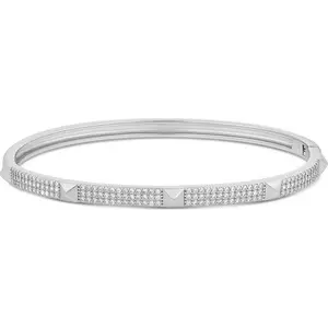 SHYMI SHYMI Pave Studded 3-Row Bangle Silver