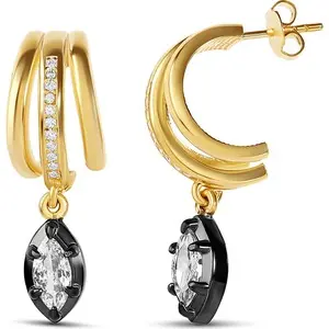 SHYMI Triple Statement Huggie Hoop Earrings