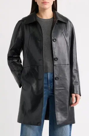 Bernardo Recycled Leather Jacket Black