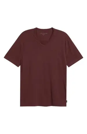 John Varvatos Miles Slub Organic Cotton V-neck T-shirt - Pruce