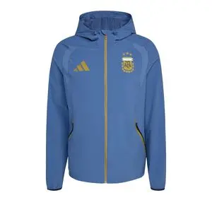 Adidas Argentina Tiro Travel Full Zip Windbreaker - Blue