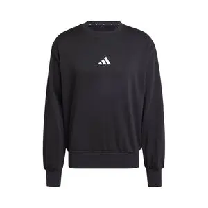 Adidas Essentials Feelcozy Fleece Sweatshirt / White - Black
