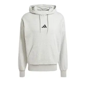 Adidas Essentials Feelcozy Fleece Hoodie 'medium Heather / Black - Grey