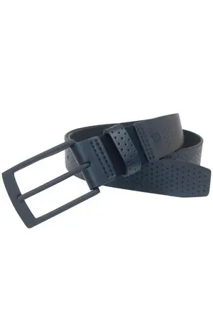 IZOD Comfort Stretch Perforated Leather Golf Belt - Navy