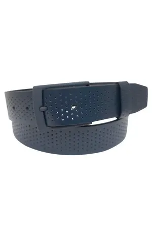IZOD Comfort Stretch Perforated Leather Golf Belt - Navy