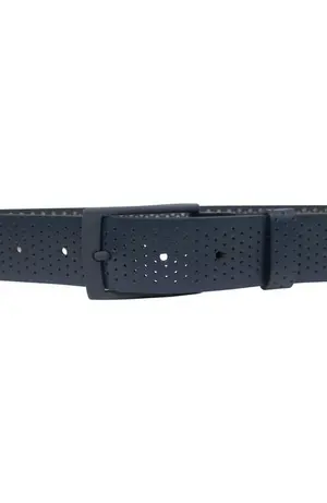 IZOD Comfort Stretch Perforated Leather Golf Belt - Navy