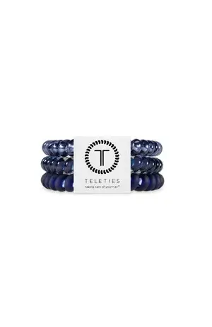 TELETIES Spiral Hair Ties - Nightfall Navy