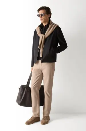 Zegna Stand Collar Lightweight Jacket - Black