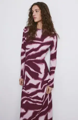 Mango Animal-printed A-line Dress