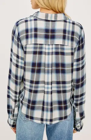 Rails Malin Cropped Plaid Button-up Shirt