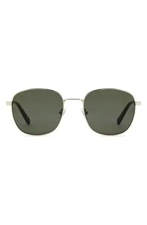 Fossil 53mm Square Sunglasses - Light Gold/green